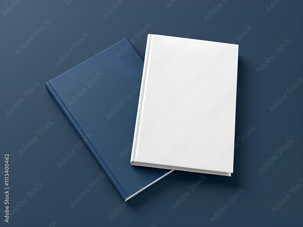 Hardcover Book Standing,white book mockup set - cover,A4 open page ...