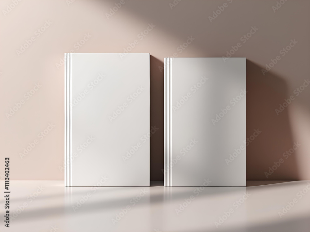Hardcover Book Standing,white book mockup set - cover,A4 open page ...