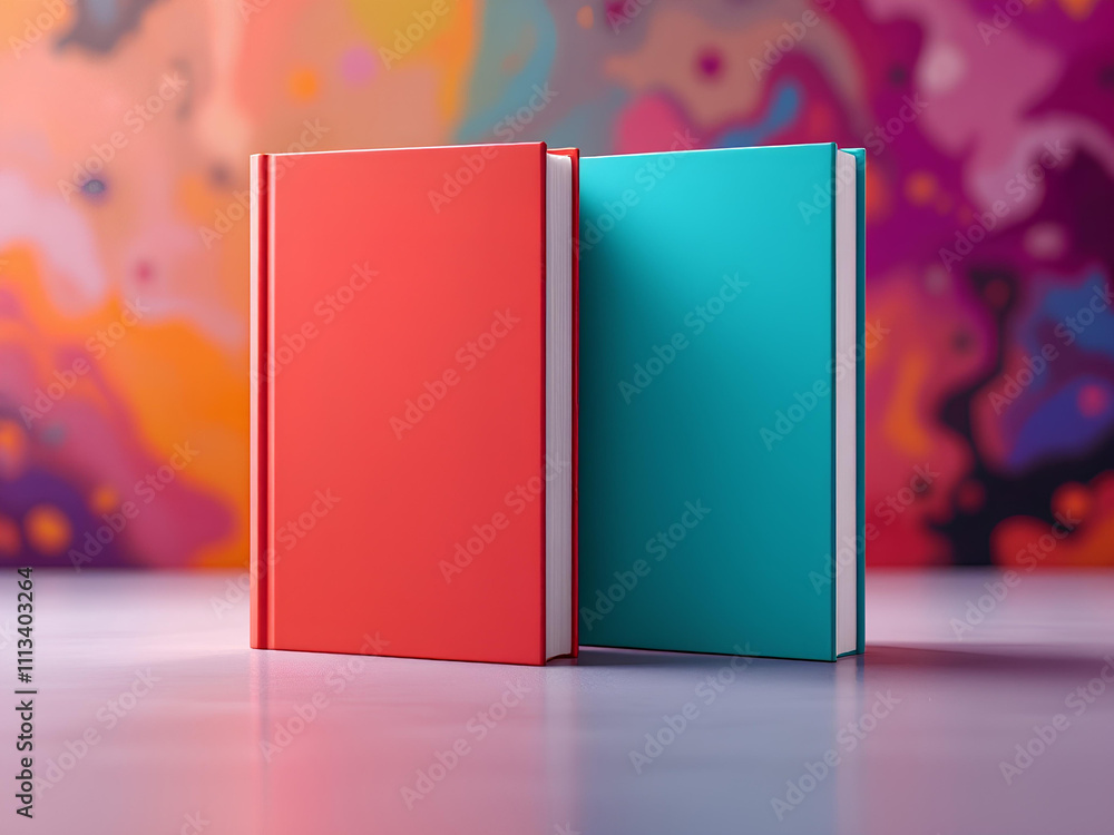 Hardcover Book Standing,white book mockup set - cover,A4 open page ...