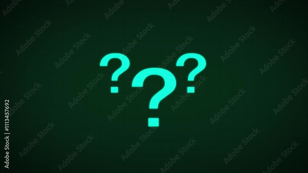 Video Stock question mark animation pop up question mark flat and 3d ...