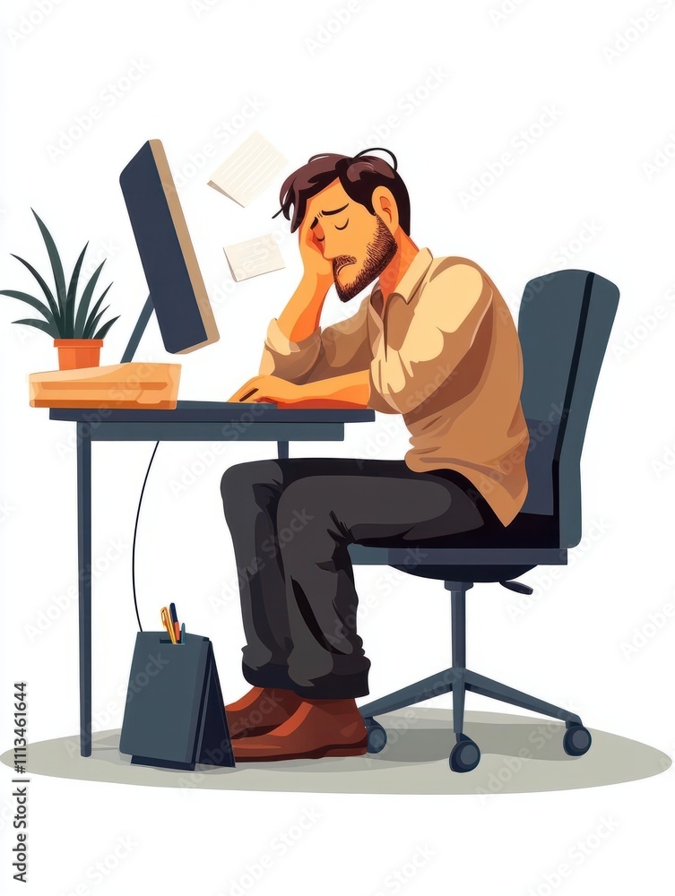 Emotional burnout. Lack of inspiration. Tiredness, overworked, fatigue ...