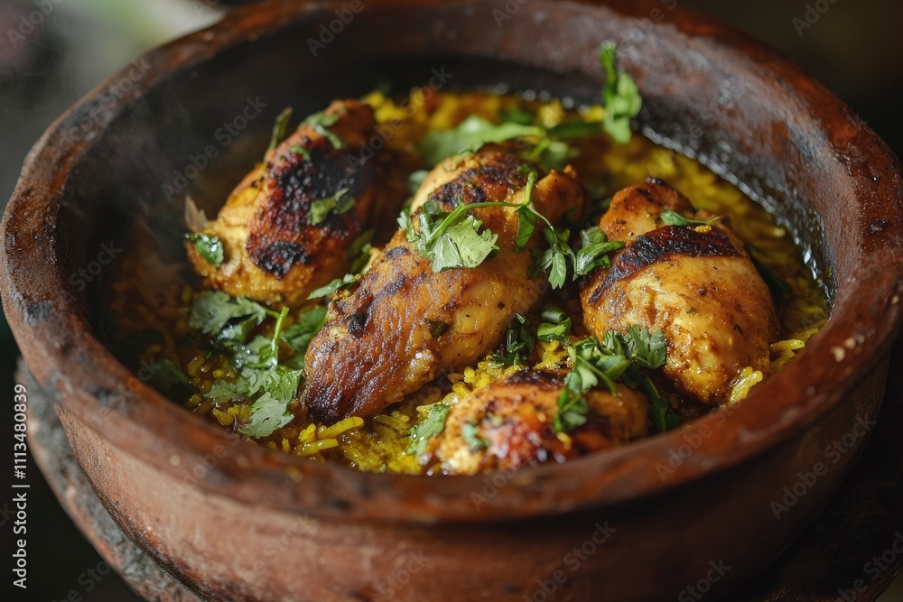Dum Handi chicken Biryani is prepared in an earthen or clay pot called ...