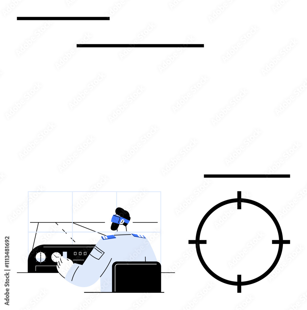 Poster Soldier using advanced control panel, target crosshair ...