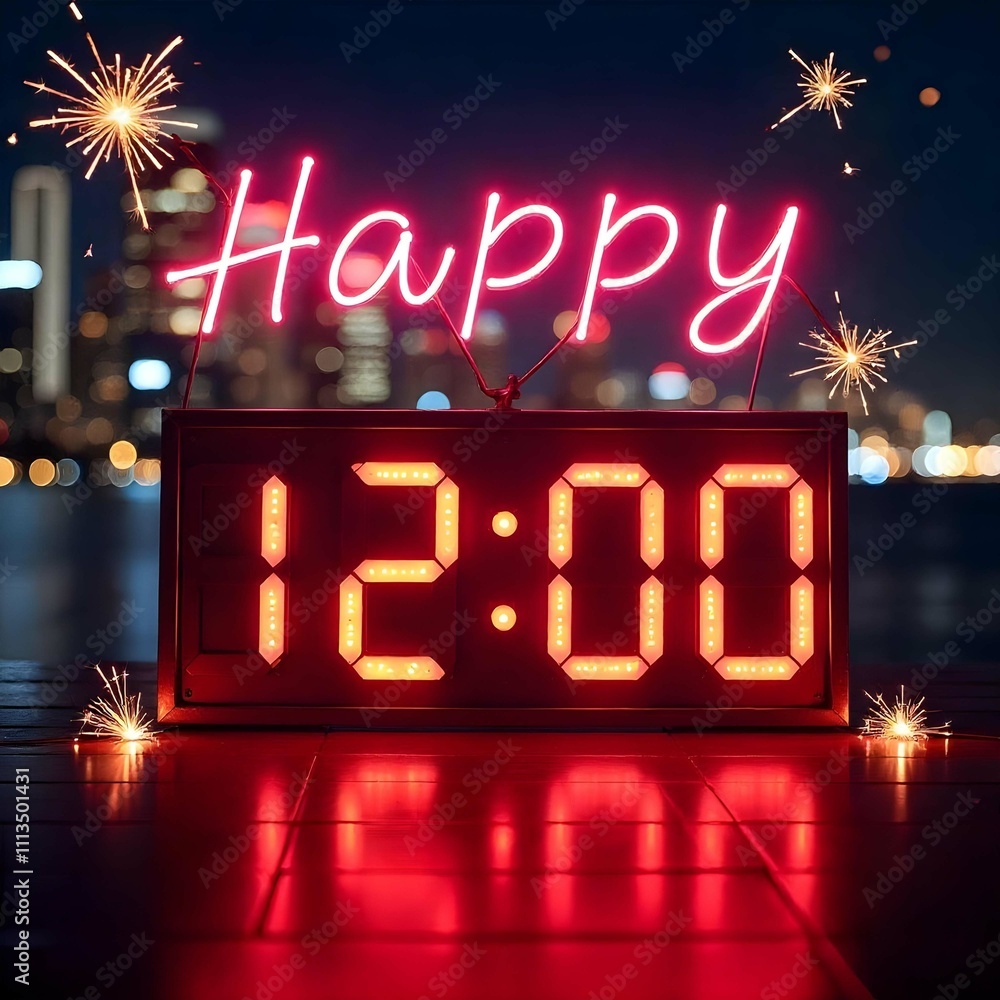 An artistic view of a countdown clock set to '1200', encircled by ...