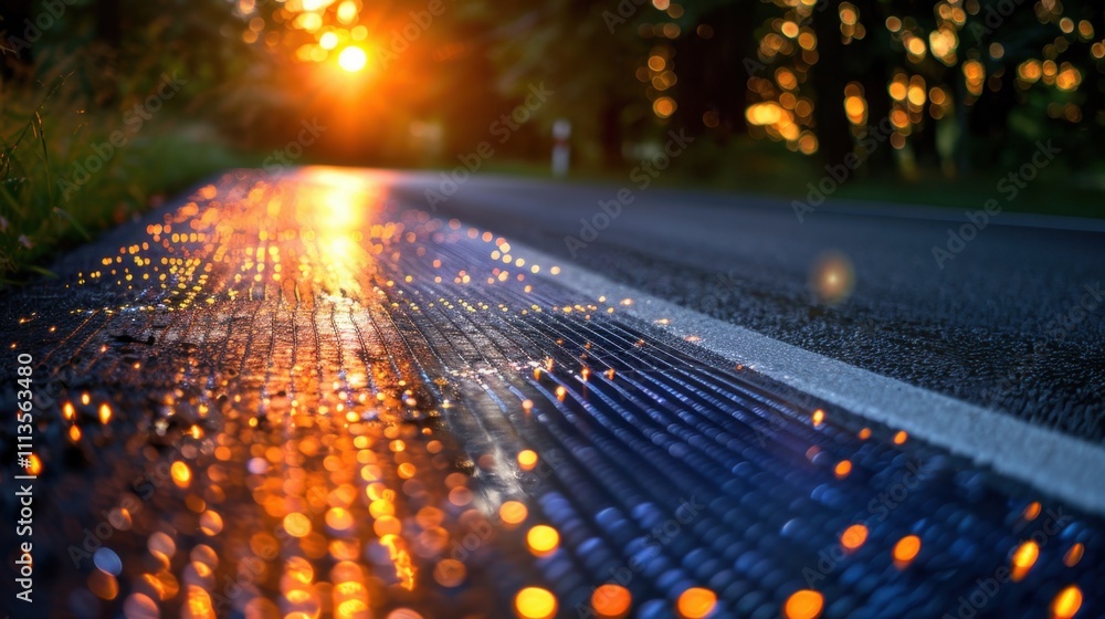 Solar-Powered Highways: Roads equipped with solar panels that capture ...