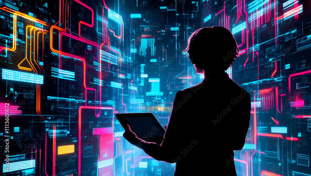 Metadata Tagging and Taxonomy Structures, the concept of digital data organization with an image ...