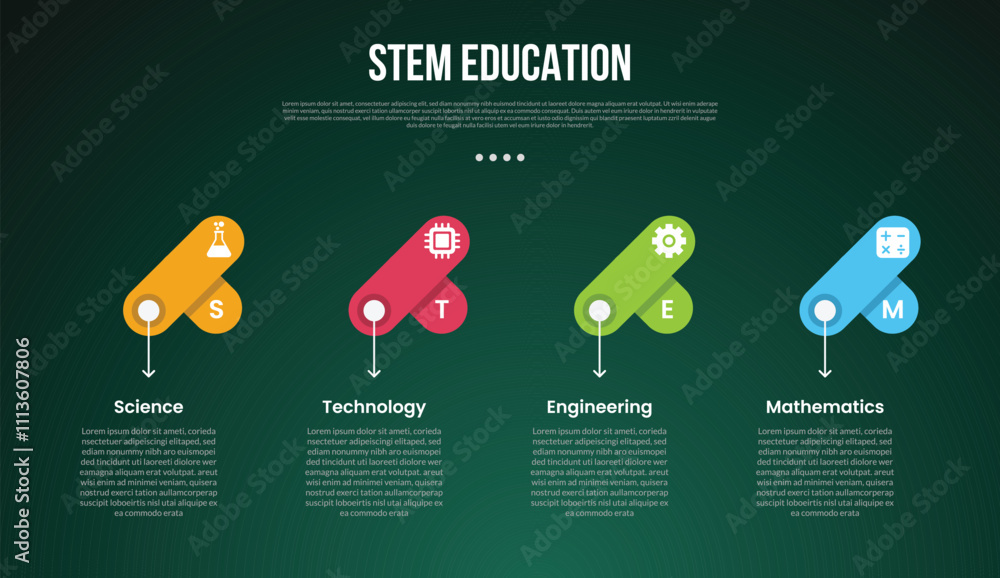 STEM education infographic concept for slide presentation with creative ...