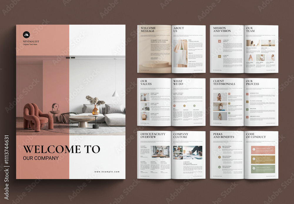 Welcome Book Template Design Layout Stock Template | Adobe Stock