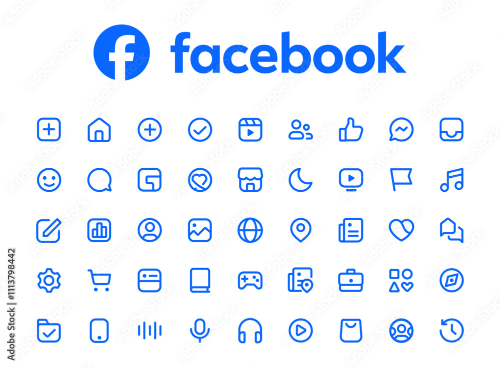 facebook icons social media face book reactions messenger icon facebook ...