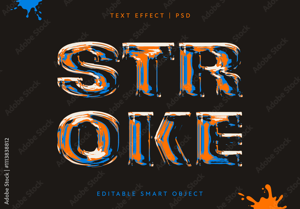 Hand Painted Text Effect Stock Template | Adobe Stock