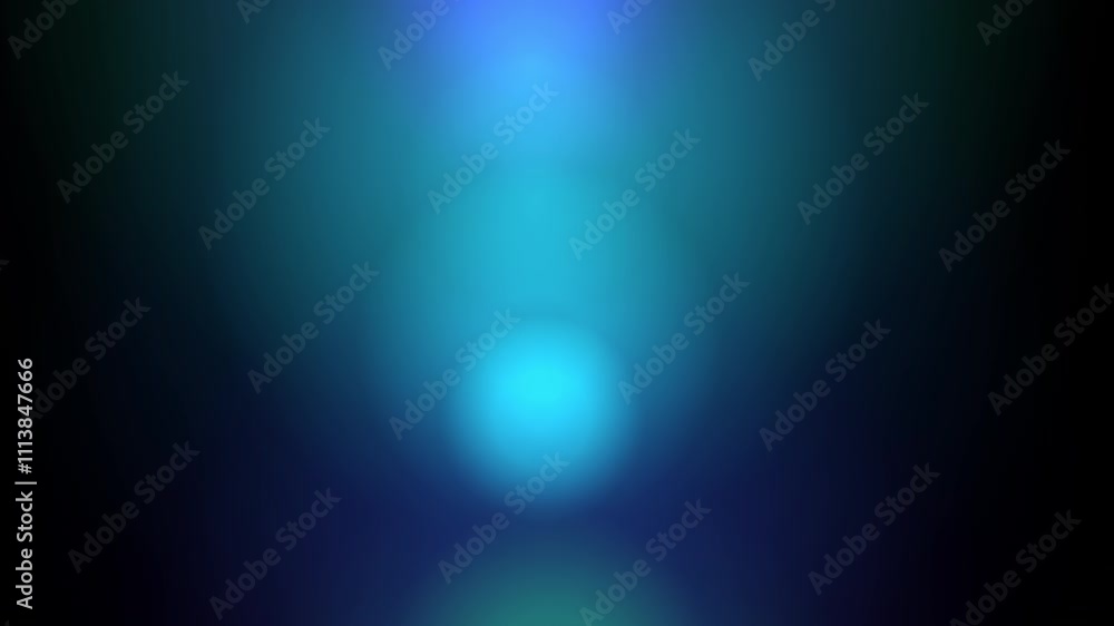 Central Blue Lens Flares Light Leaks Animated on Black Background for ...