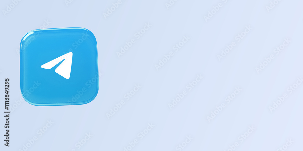 Telegram app logo. Telegram logo on a gray background, white square ...