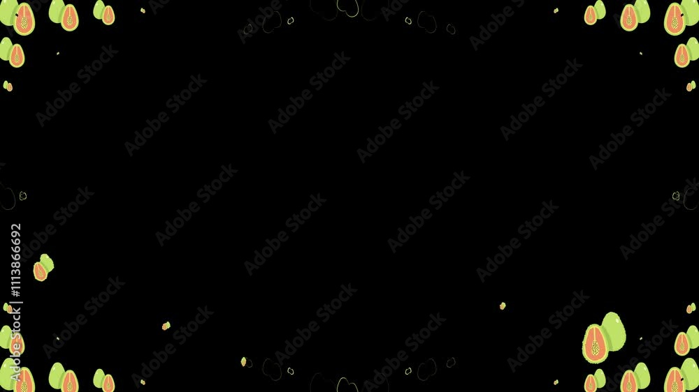 animated feijoa emoji, cartoon feijoa, moving feijoa, tropical fruit emoji, green fruit ...