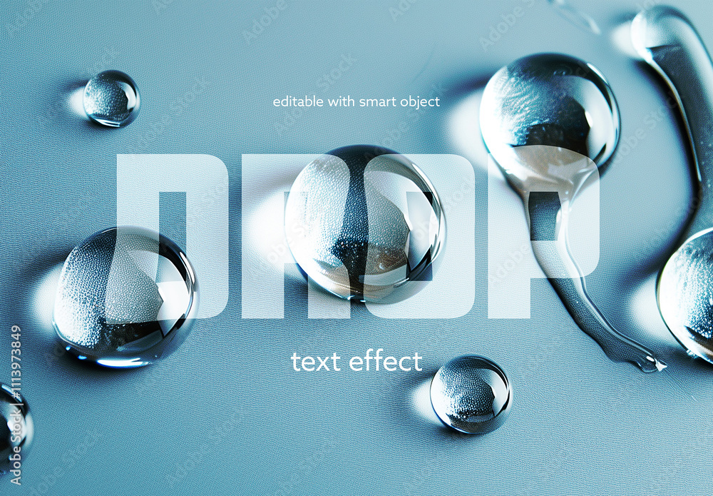 Drop Text Effect Stock Template | Adobe Stock