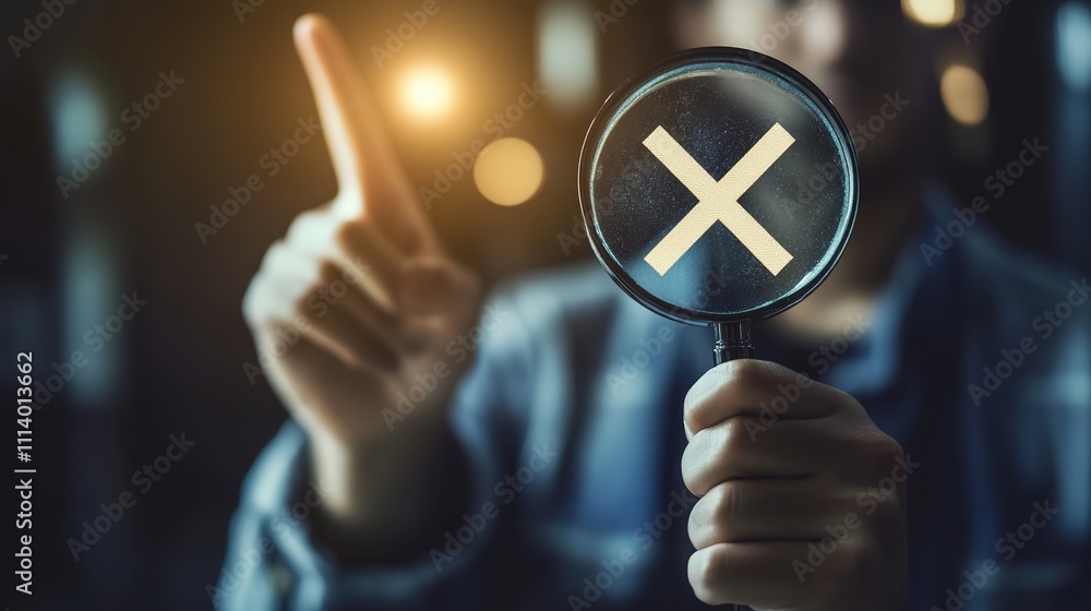 Background Featuring a Handheld Magnifying Glass Used for Error ... Background Featuring a Handheld Magnifying Glass Used for Error ...