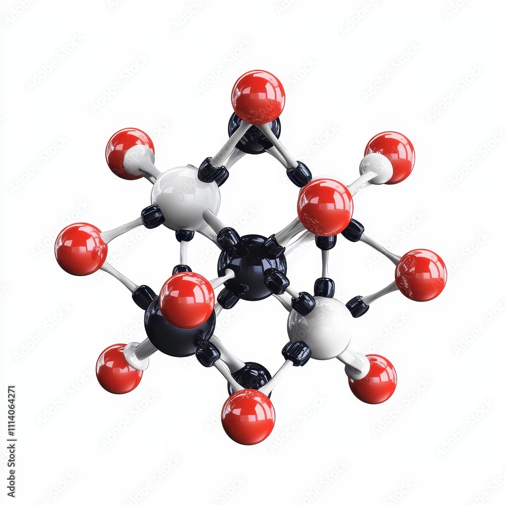 3D illustration of a cofactor molecule displaying intricate structure ...