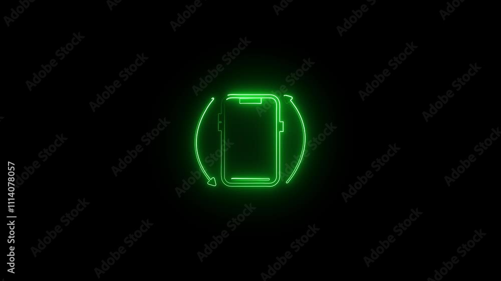 Rotate Your Phone Screen Animation. Phone Rotation from Vertical to ...