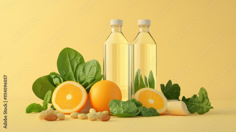 Healthy Lifestyle: Refreshing Detox Juice with Oranges, Spinach, and ...