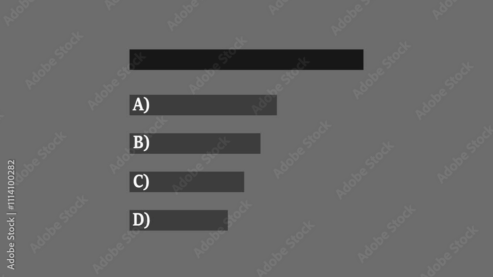 animated quiz challenge template, question template animation with ...