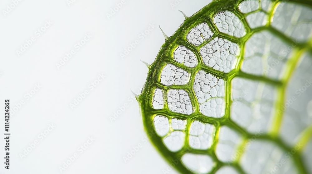 Microscopic view of stomata revealing water evaporation in plants ...