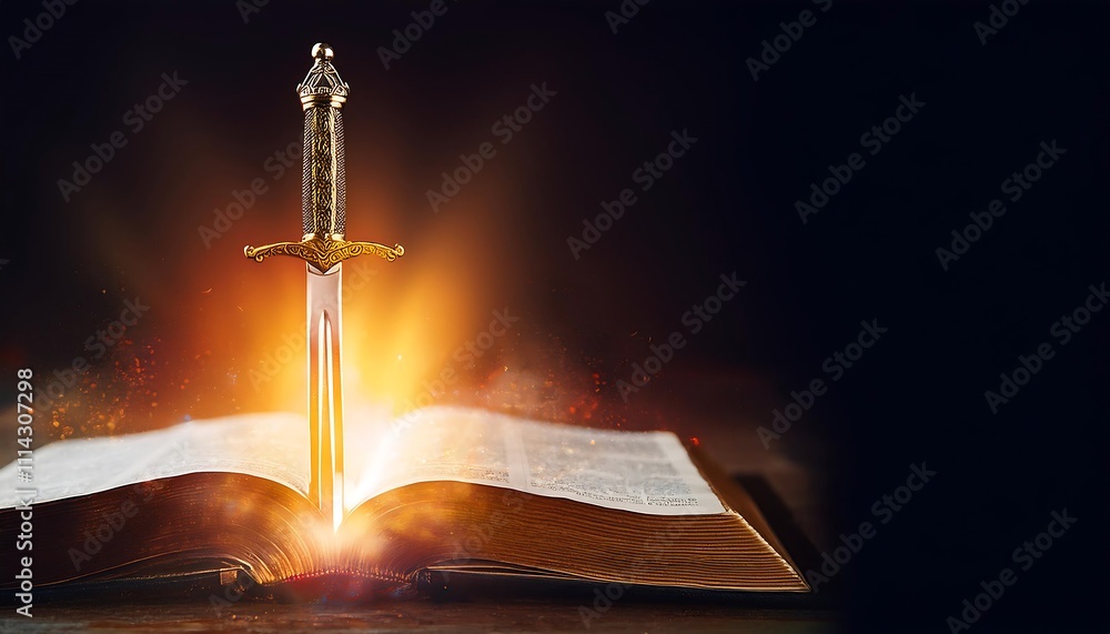 Sword of the spirit. Holy bible. For the word of God is living and ...