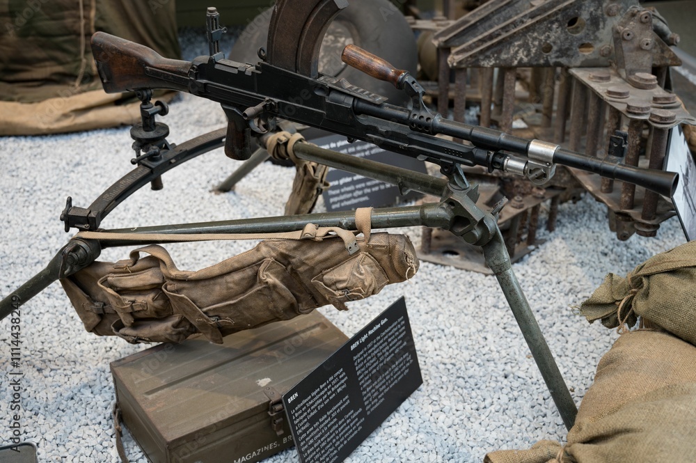 Vintage British Bren light machine gun from the Second World War Stock ...