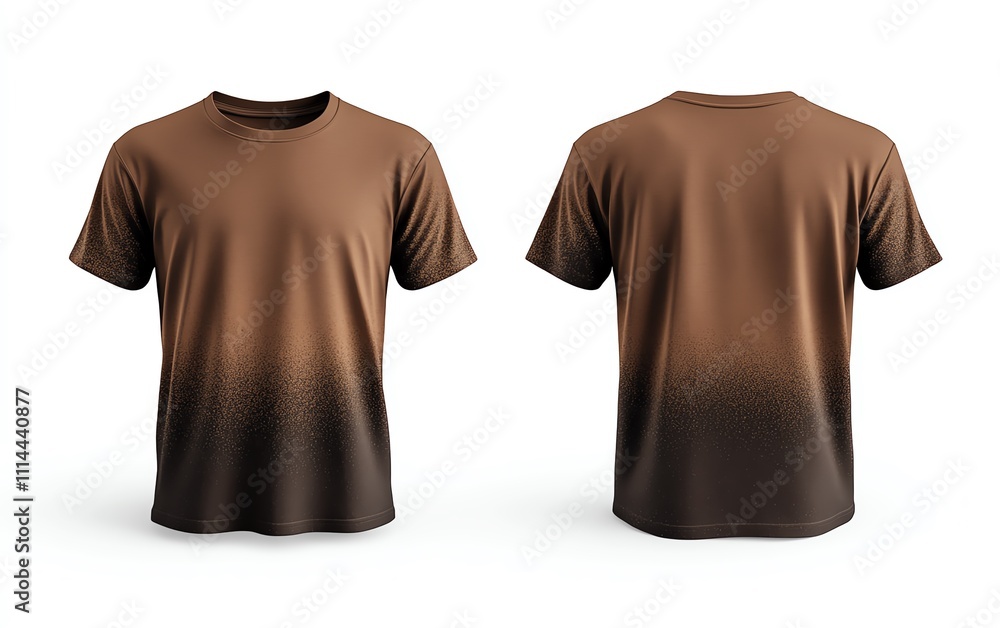 Showcasing a front and back view mockup of a t-shirt featuring a unique ...
