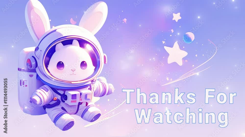 Bunny astronaut explores a whimsical galaxy. thanks for watching stream ...