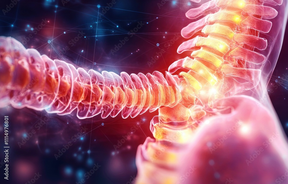 Photo Human Spine Anatomy Bulging Disc Detailed Illustration, Alena ...