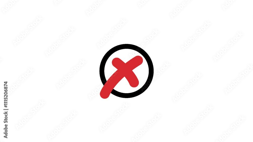 Checkmark icons cross sign red x cross transparent background. Circle ...