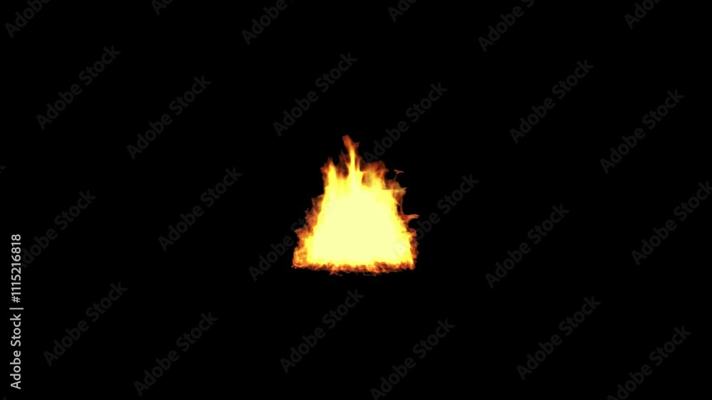 Fire Animation isolated on a Transparent Background. 4K Loop Animation ...