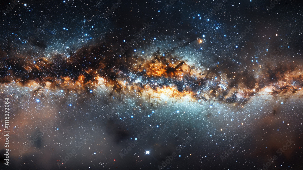 High-definition 360-degree equirectangular space background with ...
