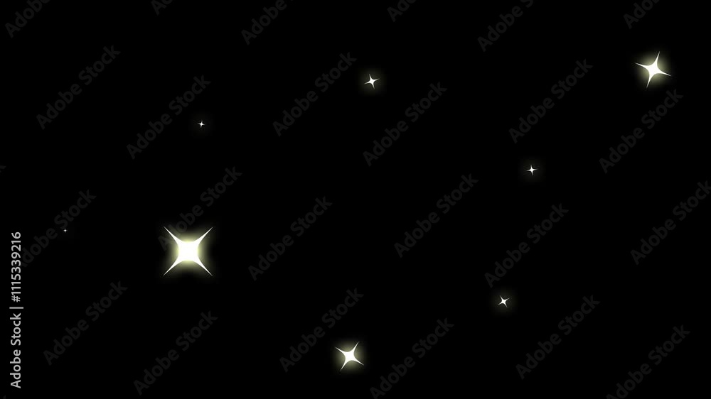 Animated shine effect, animation of game sprite. Vector star sparkles ...