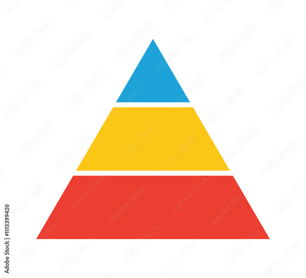 Levels of triangular pyramid. Triangle pyramid chart. Maslow layer ...
