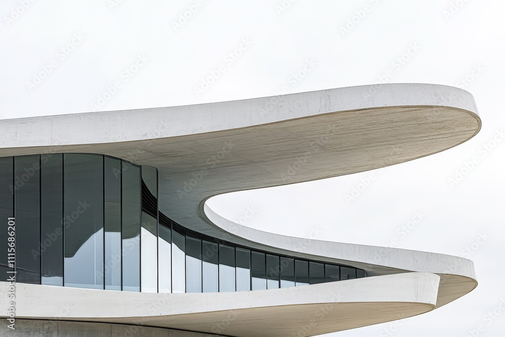 A strikingly sleek building showcases futuristic architecture with ...