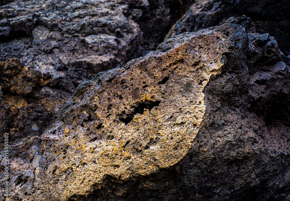 Volcanic tuffs surface and lava scoria of Teide volcano, Tenerife ...