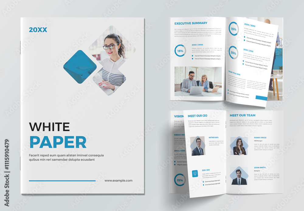 Business White Paper Layout Stock Template | Adobe Stock