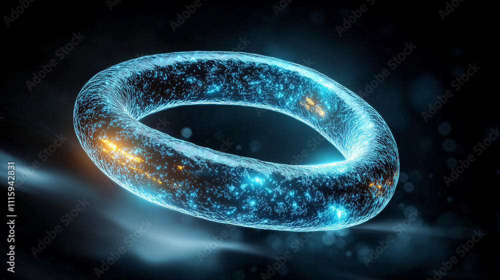 Microscopic view of a single plasmid DNA in a closed-loop structure ...