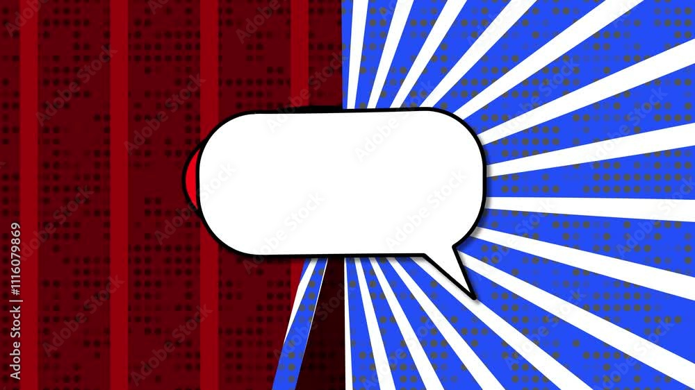 Abstract Comic Book Retro Style Halftone 2d Cartoon Animation. Speech ...