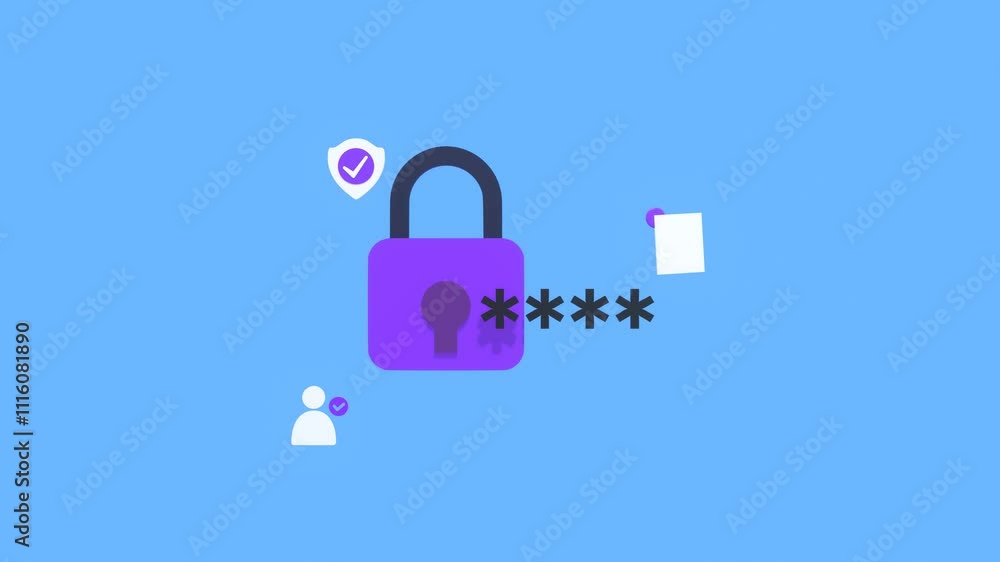 Account Security Conceptual 3D Animation. Account Security, Data ...