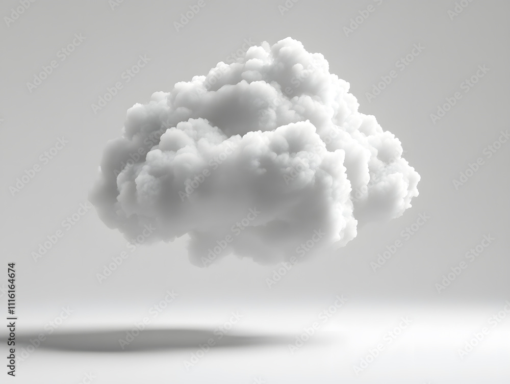 Floating cloud formation minimalist studio high-quality image calm ...