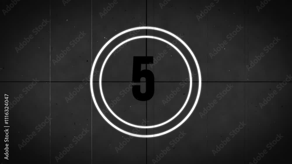 Countdown movie from 1 to 0 number. Countdown Old film 10 seconds. Old ...