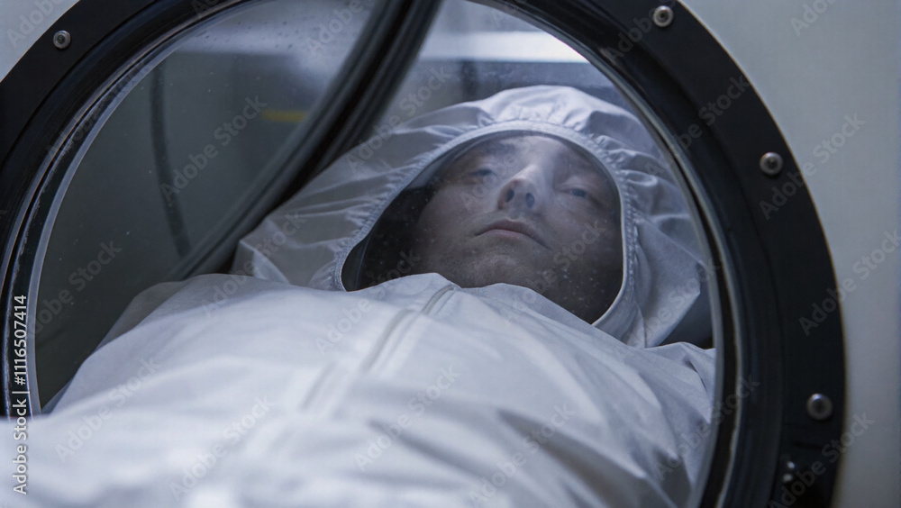 A Cryogenic Stasis Capsule Depicting Isolation, Science, and Human ...