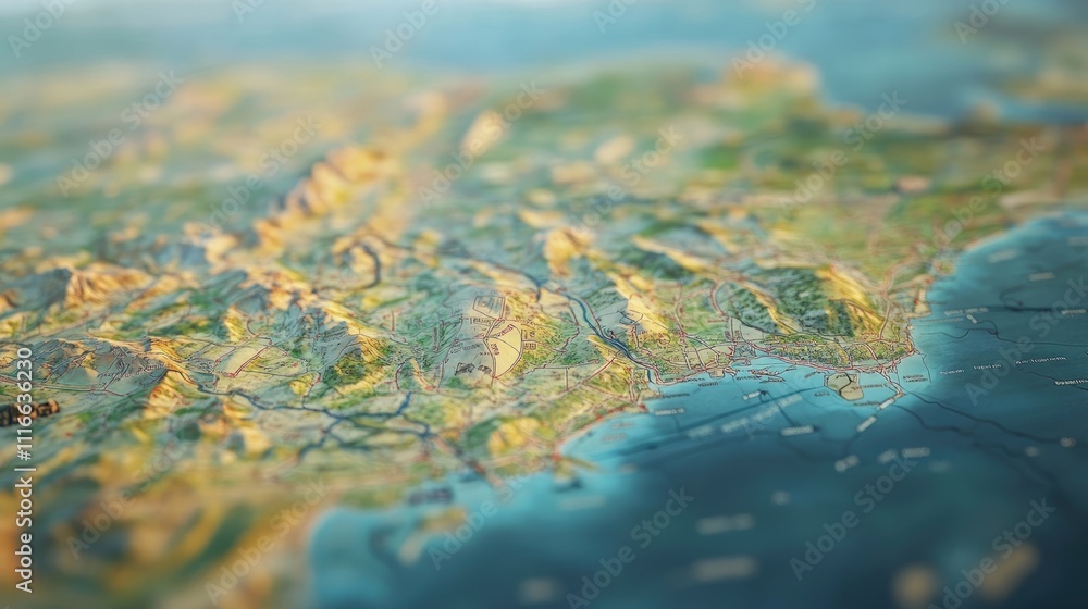 Foto de An interactive map of France with highlighted tourist ...