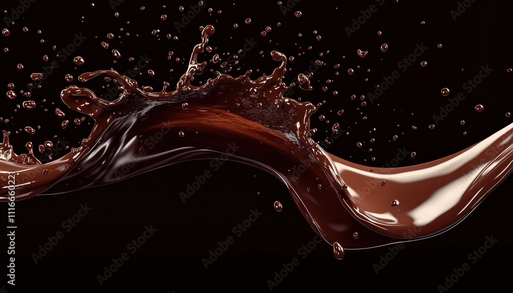 Captivating Long Wave Chocolate Splash: A Realistic And Creamy ...