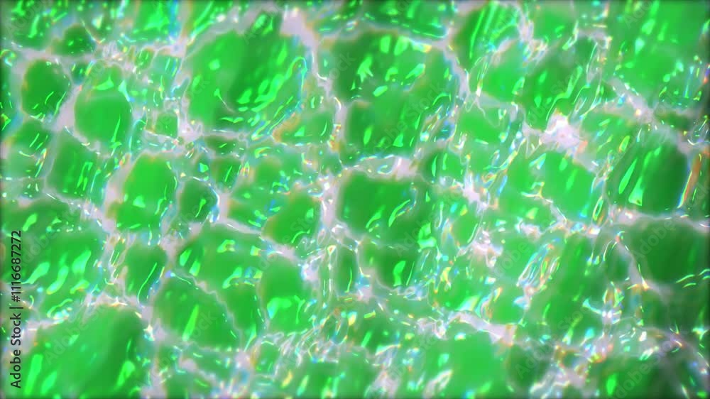 Abstract caustic background with floating bubbles and refraction of ...