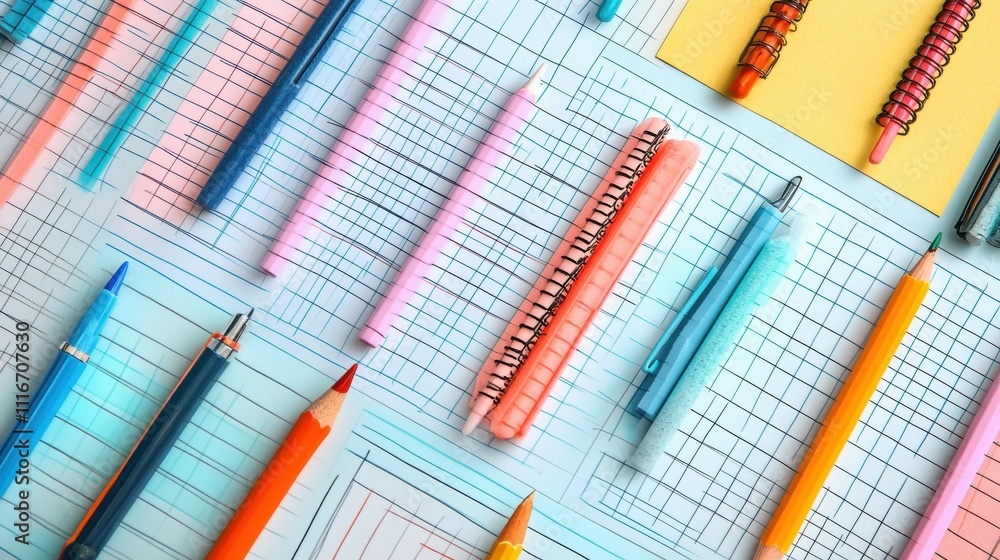 Flat lay of various handwriting practice sheets with different fonts ...