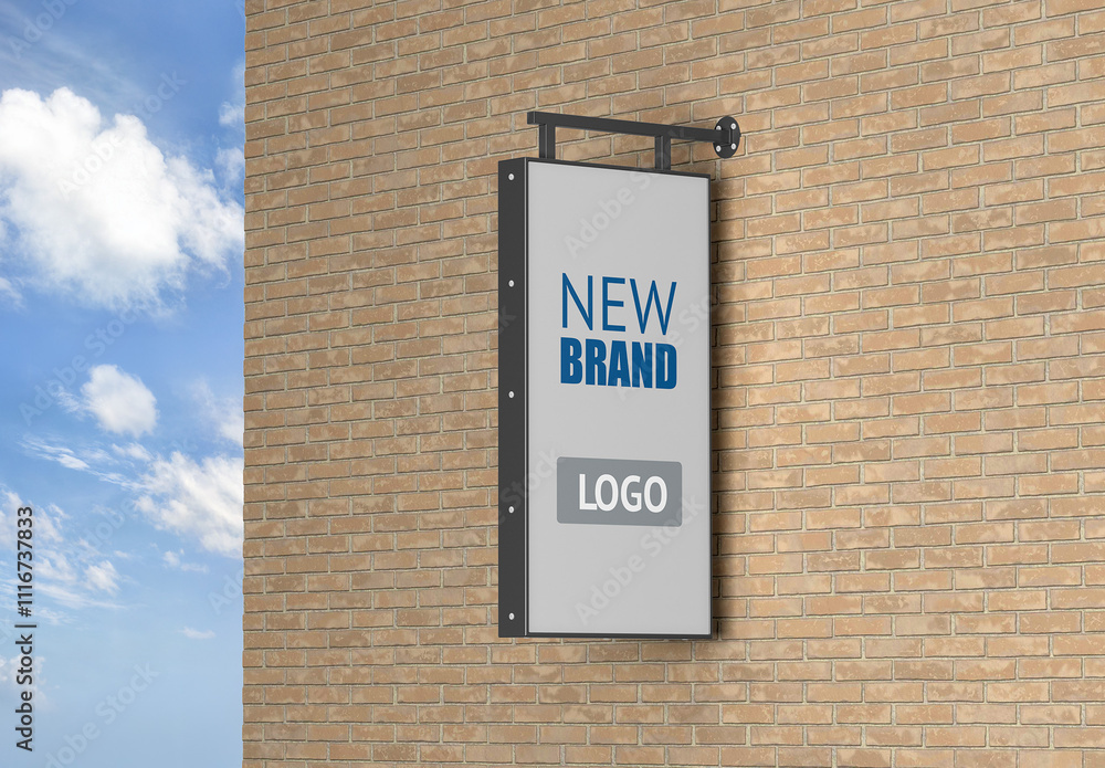 Street Store Sign Mockup Stock Template | Adobe Stock