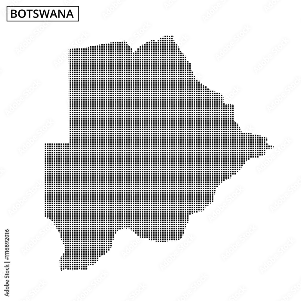 Outline of a region in a dotted pattern with grid background design ...