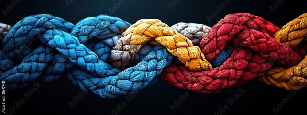 Teamwork Unity Connect Strength Partnership Rope Cohesion Diversity ...